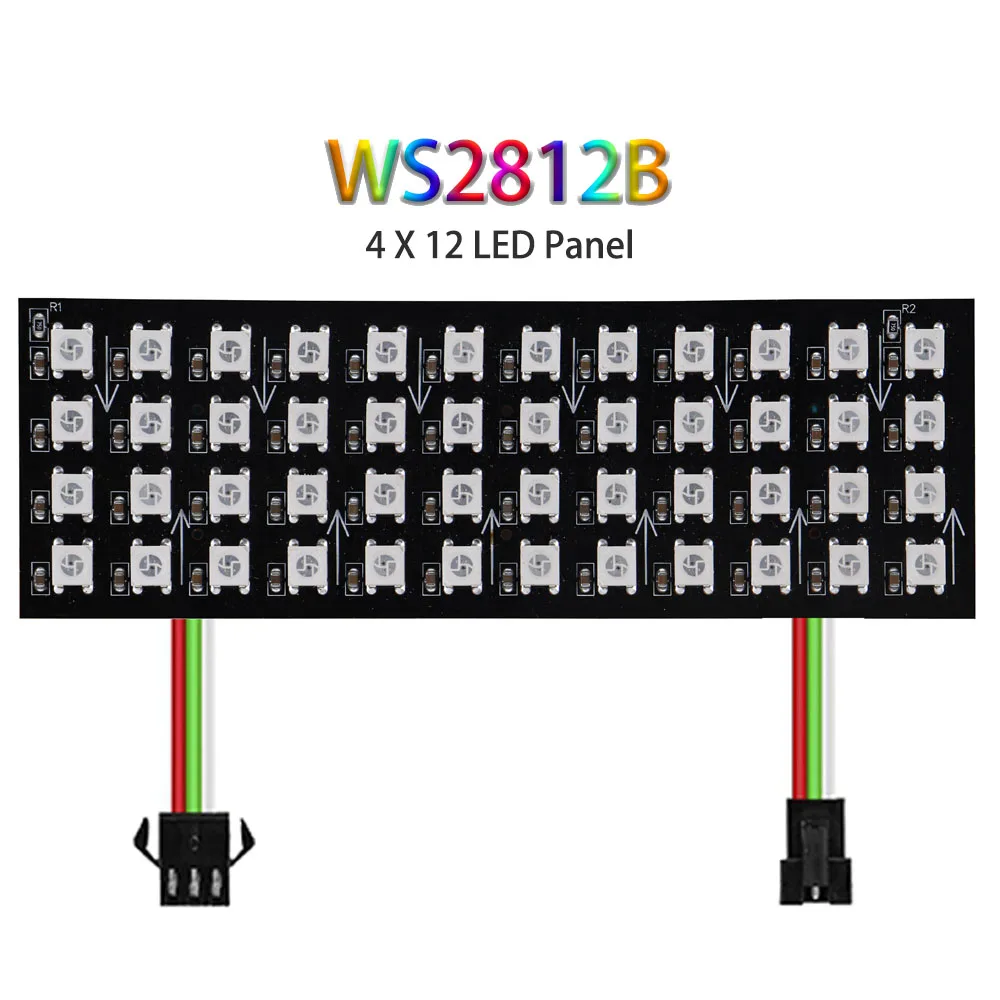 WS2812B-4X12-48Pixels-LED-Digital-Flexible-Individually-Addressable ...