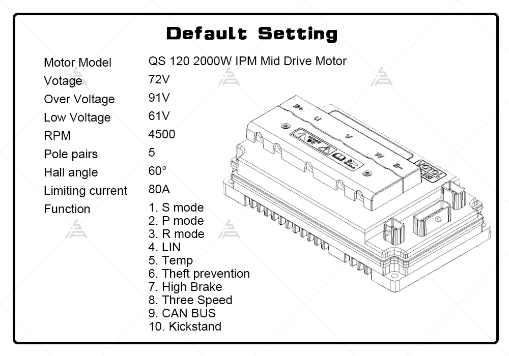 Electric Scooter Kit QS Motor 2000W QS120 with Votol EM100 4