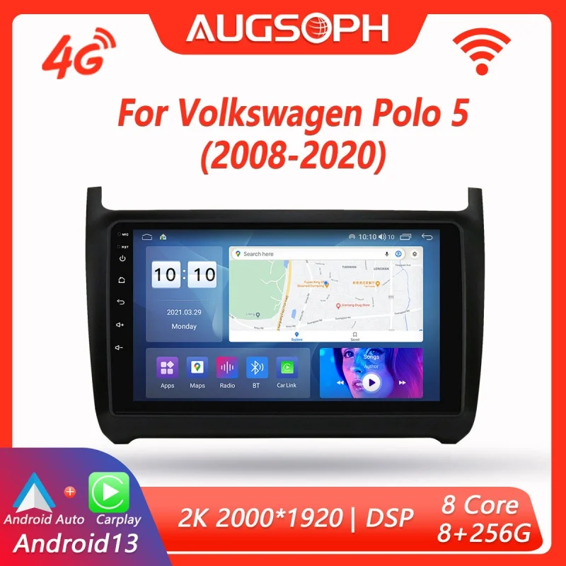 Android-13-Car-Radio-for-Volkswagen-Polo-5-2008-2020-9inch-2K ...