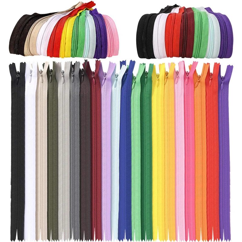 1Pcs-7Inch-24inch-18-60cm-Nylon-Coil-Zippers-Conceal-zipper-For-Tailor ...