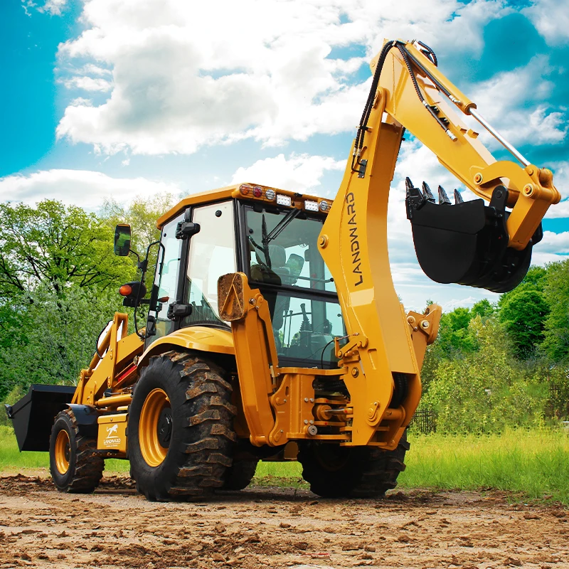 Easy-To-Operate-Backhoe-Loader-4WD-Wheel-Backhoe-Loader-Farm ...