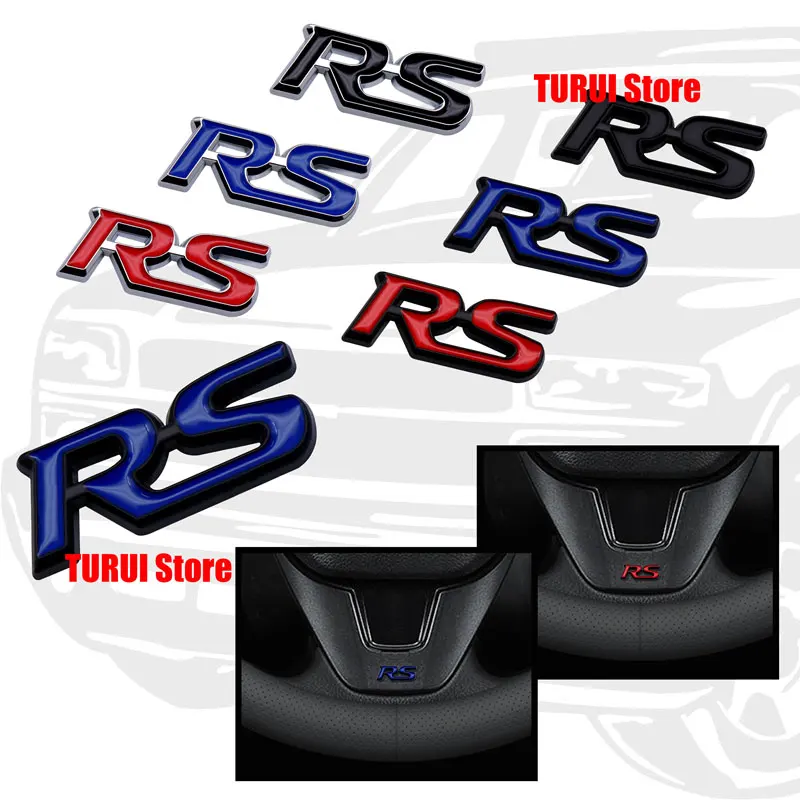 RS-Logo-Car-Dashboard-Decor-Small-Metal-Sticker-Decalque-para-Chevrolet ...