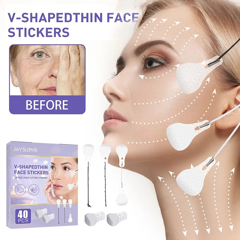 40Pcs-Set-Invisible-Facial-Lifting-Patch-Waterproof-V-Shape-Tighten ...