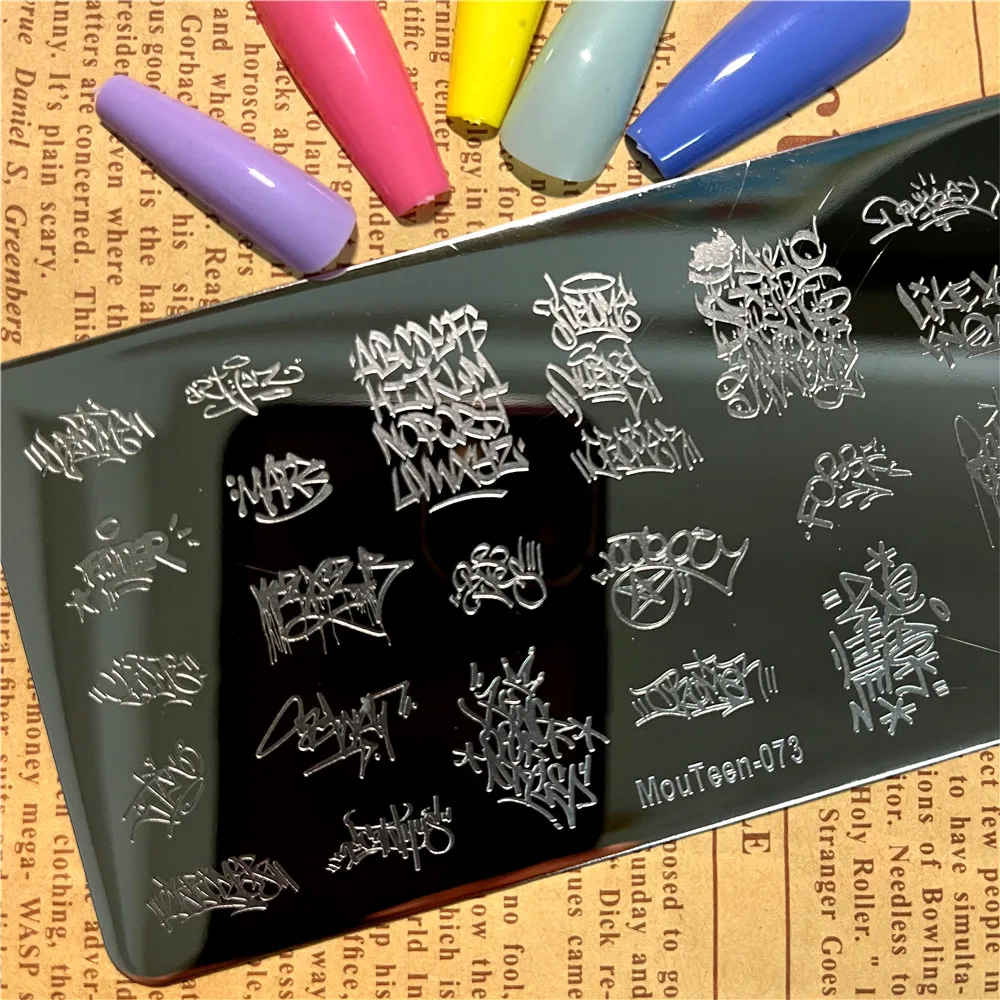 Art-Graffiti-Nail-Stamping-Plate-Graffiti-Artwork-Nail-Art-Template ...