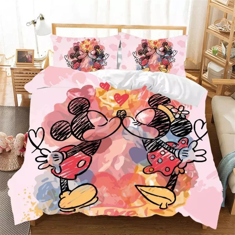 2-3pcs-Duvet-Cover-Cute-Mickey-Mouse-Series-Quilt-Cover-Pillow-Case ...