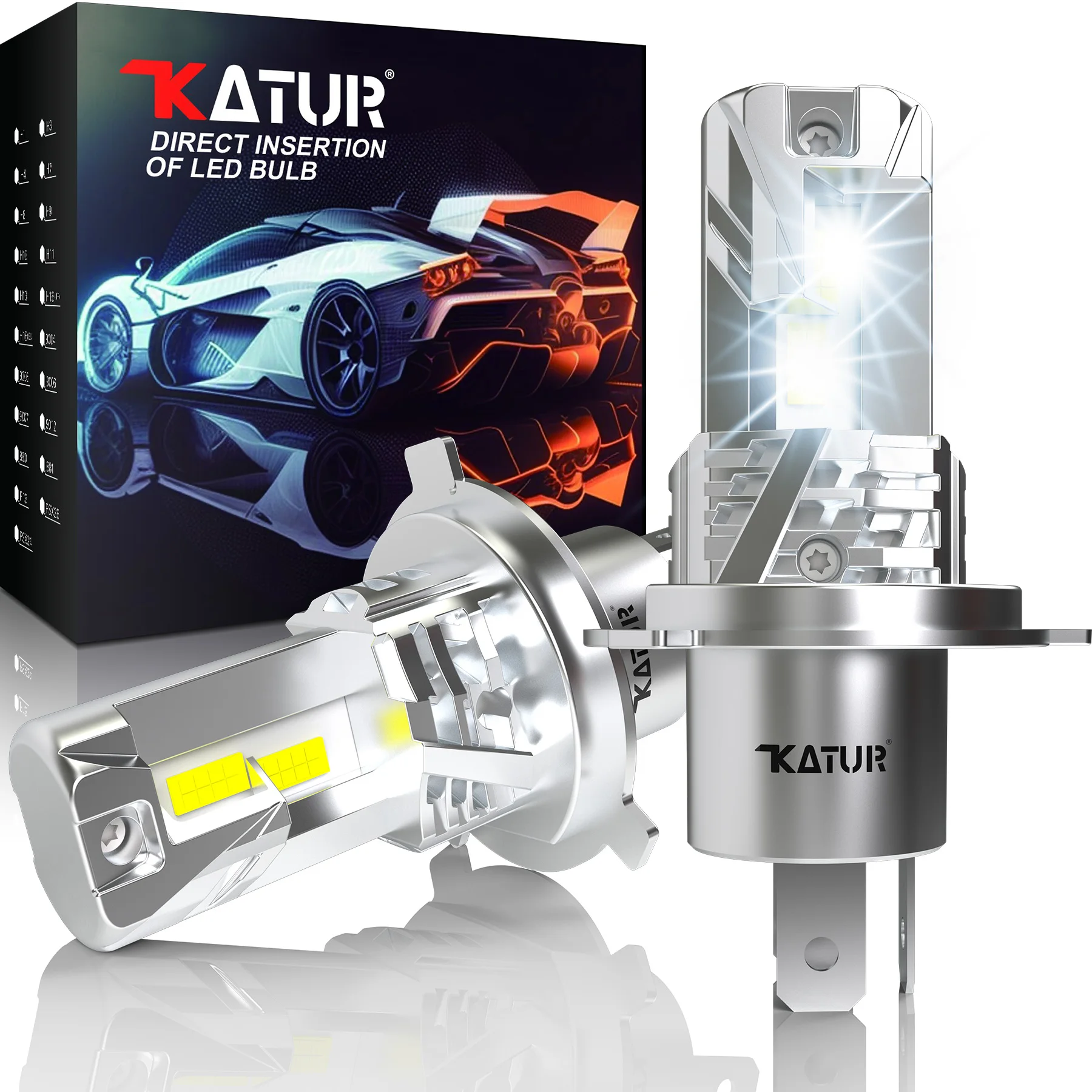 H4-9003-LED-Headlight-Bulb-Fanless-Canbus-High-Low-Beam-LED-Fog-Light ...