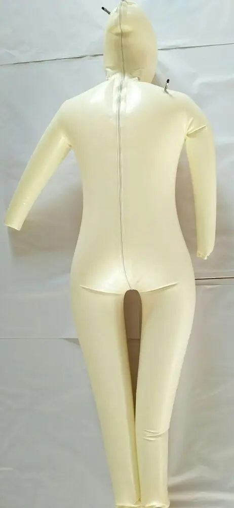 Gummi-latex-rubber-tight-jumpsuit-Halloween-mask-set-uniform-Strumphose ...