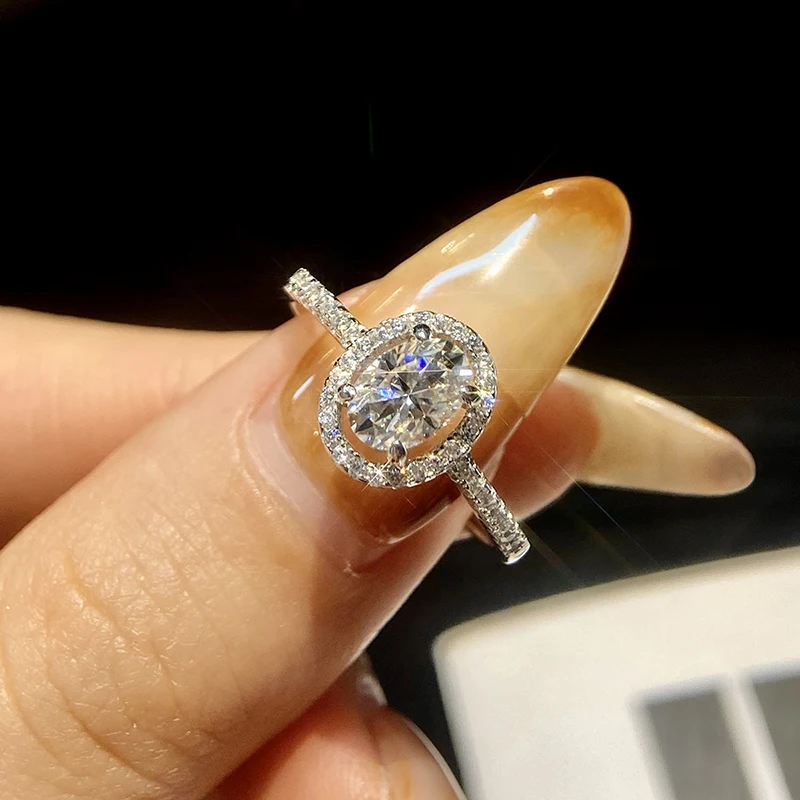 Stylever-1CT-Gorgeous-Real-Oval-Moissanite-Diamond-Adjustable-Wedding ...