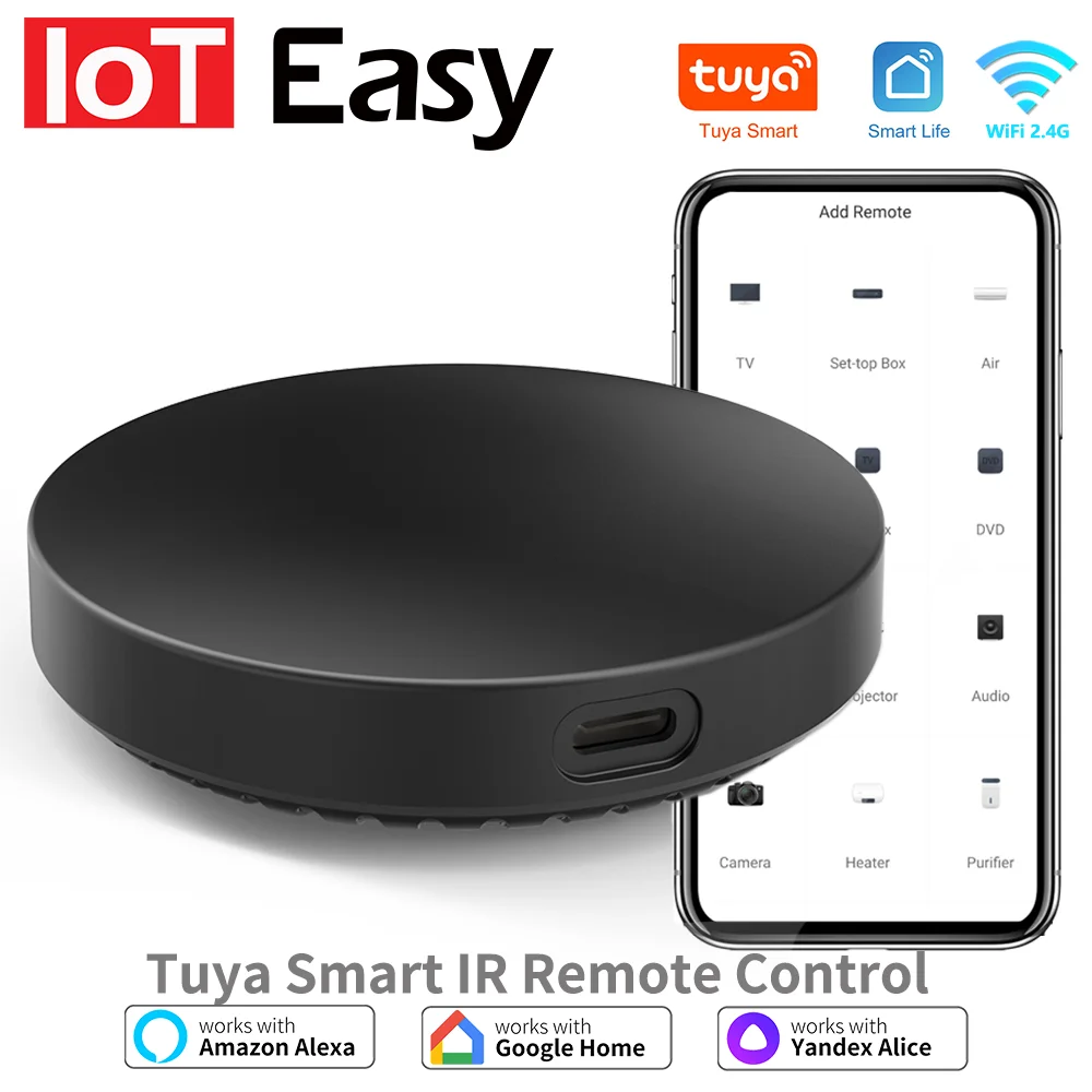 Tuya WiFi IR Remote For Smart Home for Air Conditioning TV Universal Infrared Remote Control ...