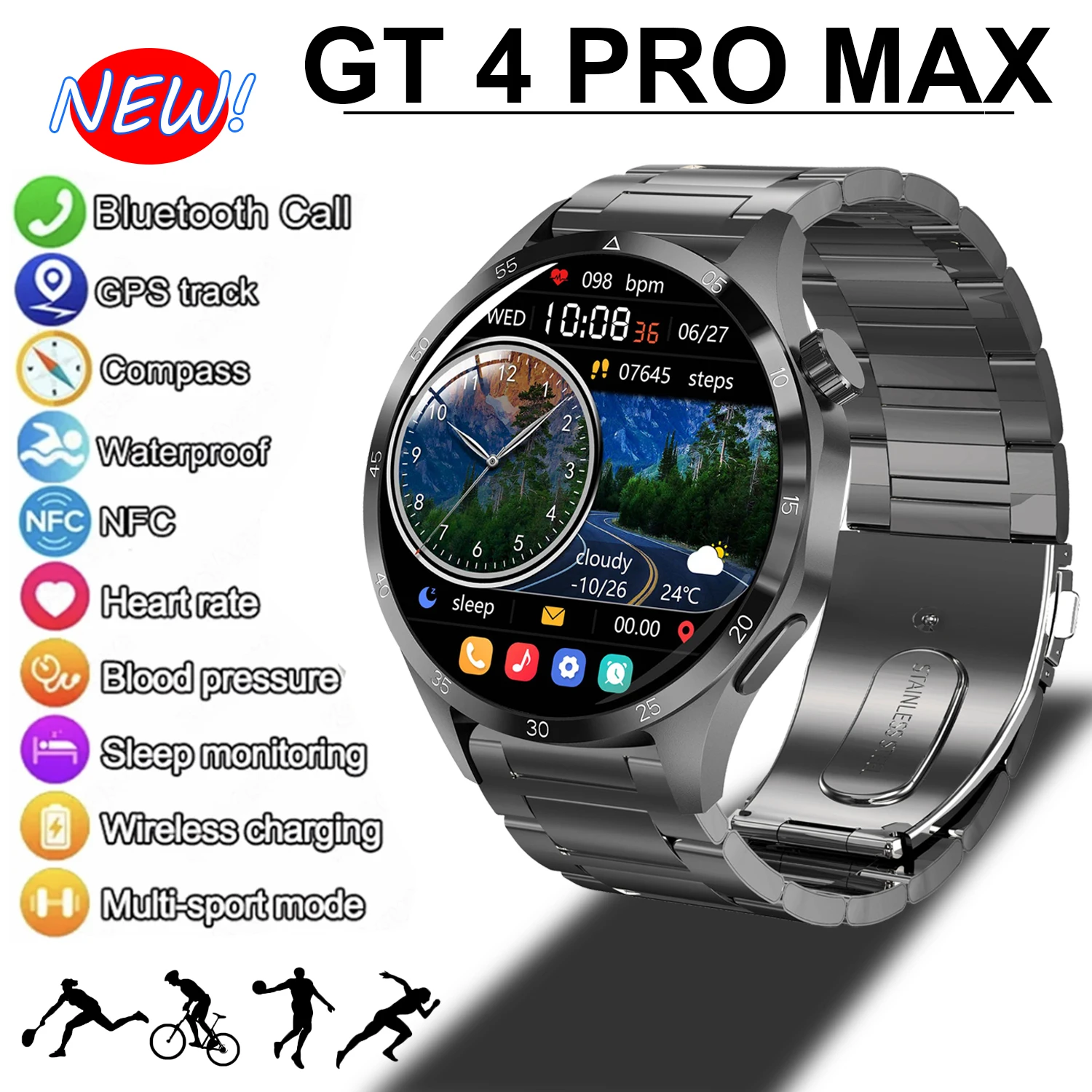 New-For-Huawei-GT4-Pro-Smart-Watch-Men-s-360-360-HD-Screen-SmartWatch ...