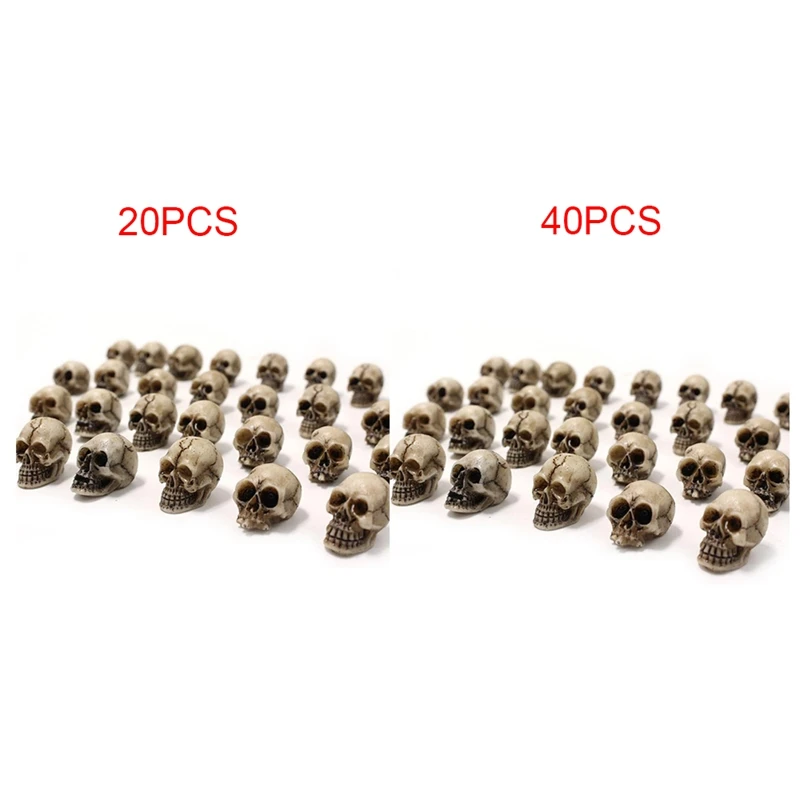 20-Piece-Simulation-Skull-Model-Toys-Halloween-Decoration-Funny-Model ...