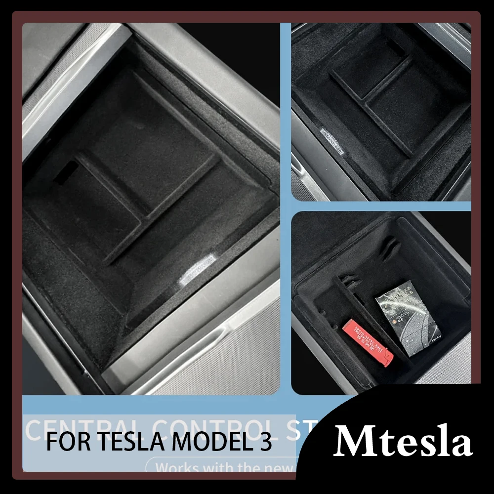 Upgrade-For-Tesla-Model-3-2023-2024-Central-Armrest-Storage-Box ...