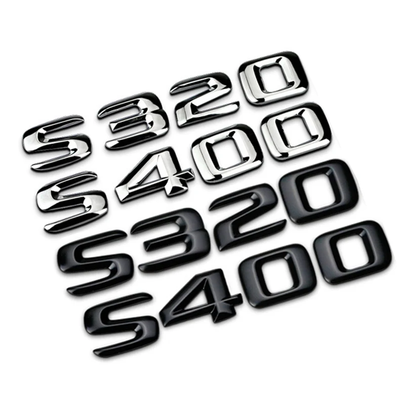 2015 3d ABS Black Letters Car Rear Trunk Badge Sticker S320 S400 S500 ...
