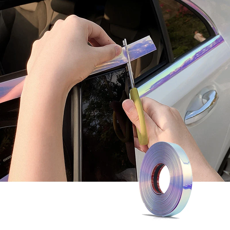 Colorful-Auto-Self-Adhesive-Side-Door-Chrome-Strip-Moulding-Decoration ...
