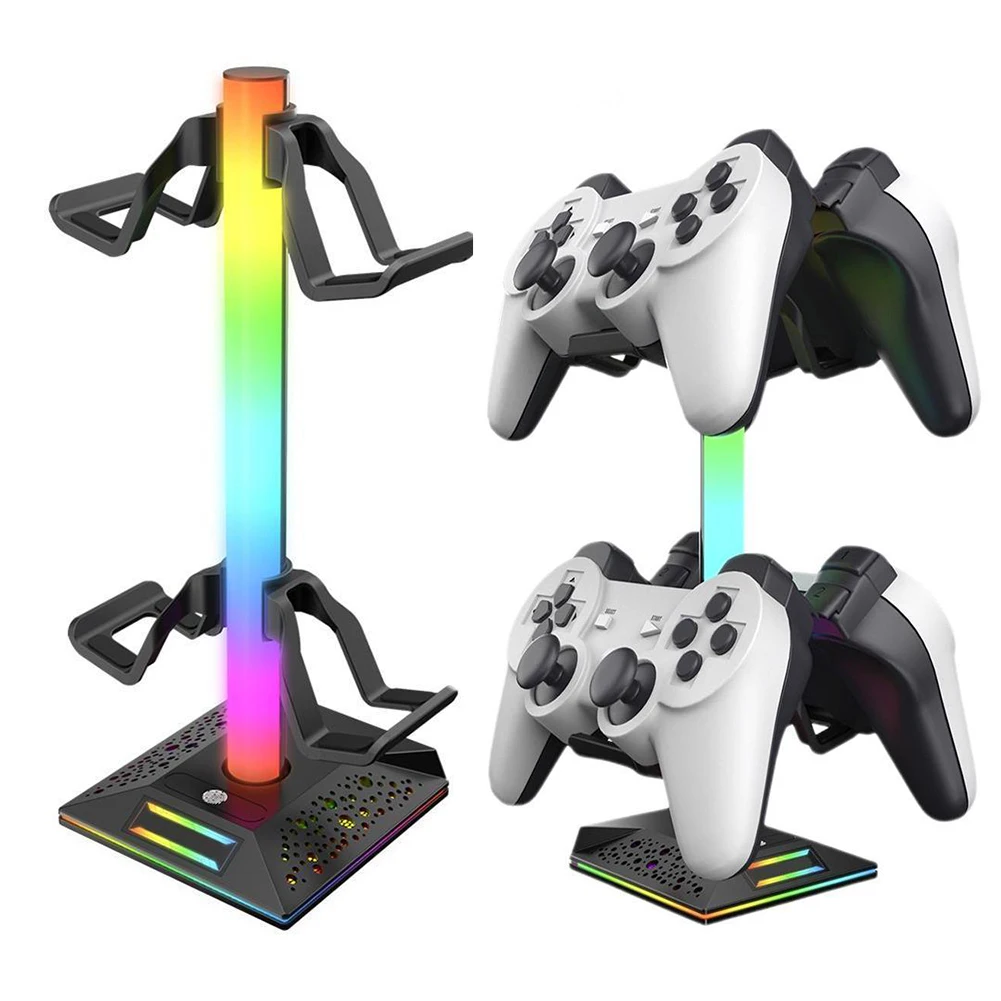 RGB-Game-Controller-Stand-10-Lighting-Effects-Headphone-Holder-Display ...