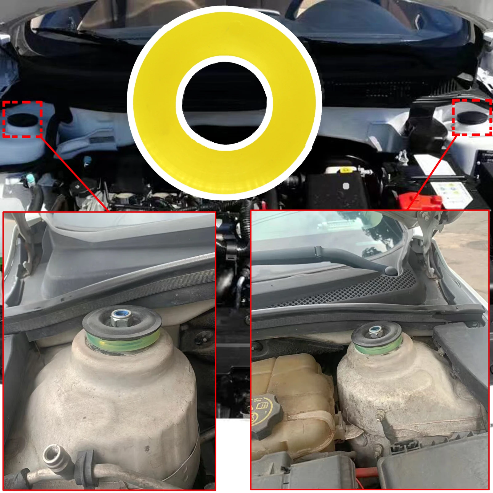 Car-Front-Hood-Strut-Top-Rubber-Mount-Tower-Universal-Shock-Absorbing ...