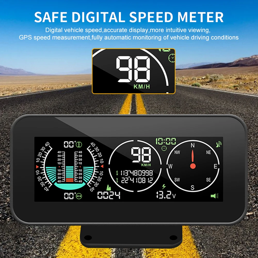 M60-Vehicle-HUD-Head-up-Display-Level-Meter-Gradienter-GPS-Intelligent ...