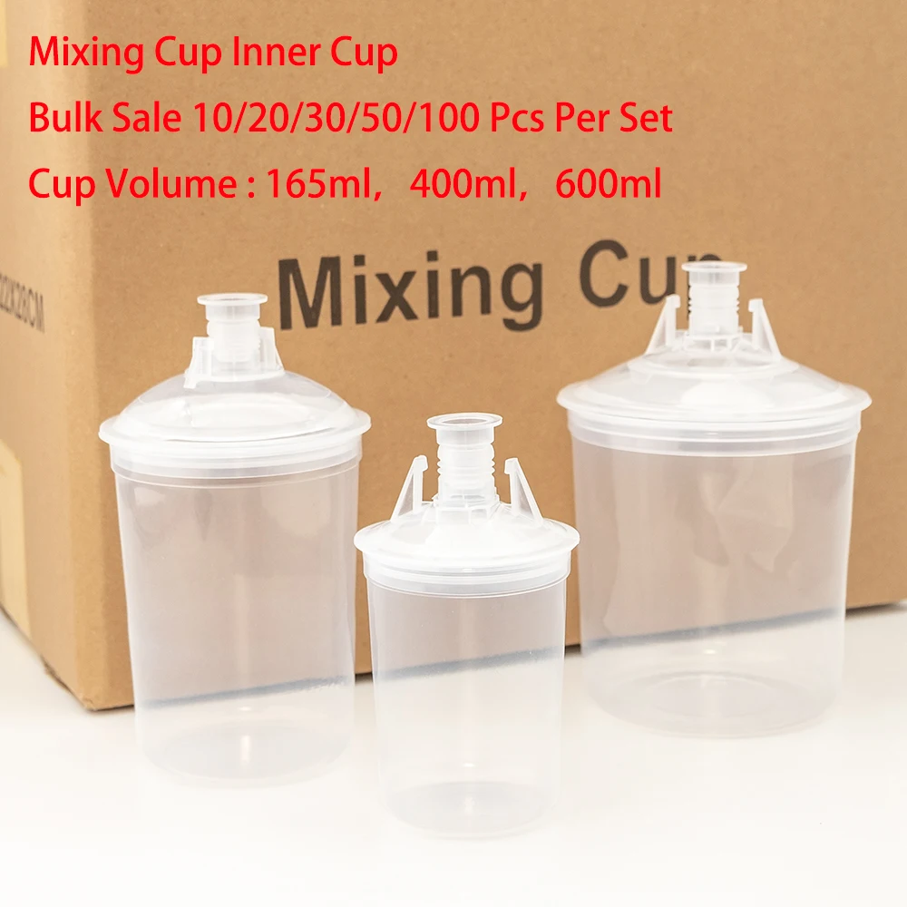 10-20-30-50pcs-Bulk-Sale-Spray-Gun-Paint-Tank-Spray-Gun-Mixing-Cup-165 ...