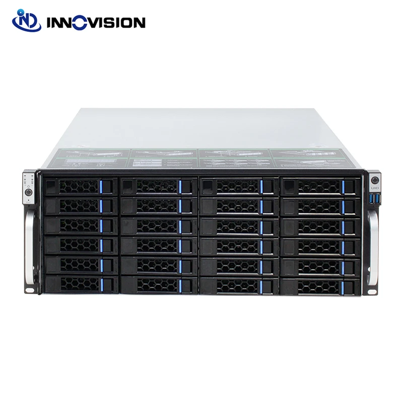 4u 19inch 560mm Deepth Rack Mount Hot-swap Chassis 24hdd 24bays Nvr ...