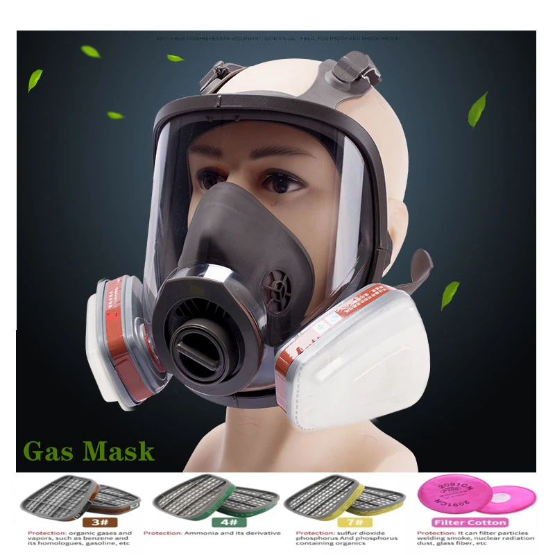 Gas-Mask-Acid-Organic-Ammonia-6800-Full-Face-Mask-Respirator-Paint ...