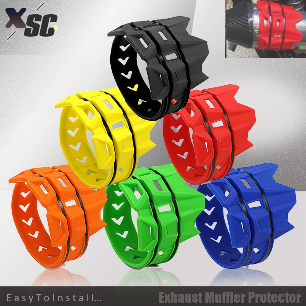 Motorcycle-Silencer-Round-Moto-Exhaust-Muffler-Protector-Cover ...