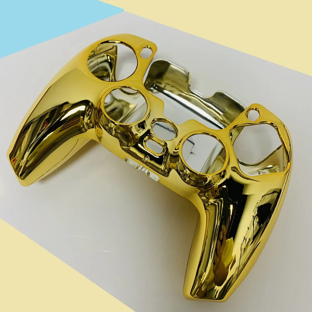 Controller-Shell-Chrome-Golden-Glossy-Decorative-Trim-Cover-Compatible-For-PS5-DIY-Replacement ...