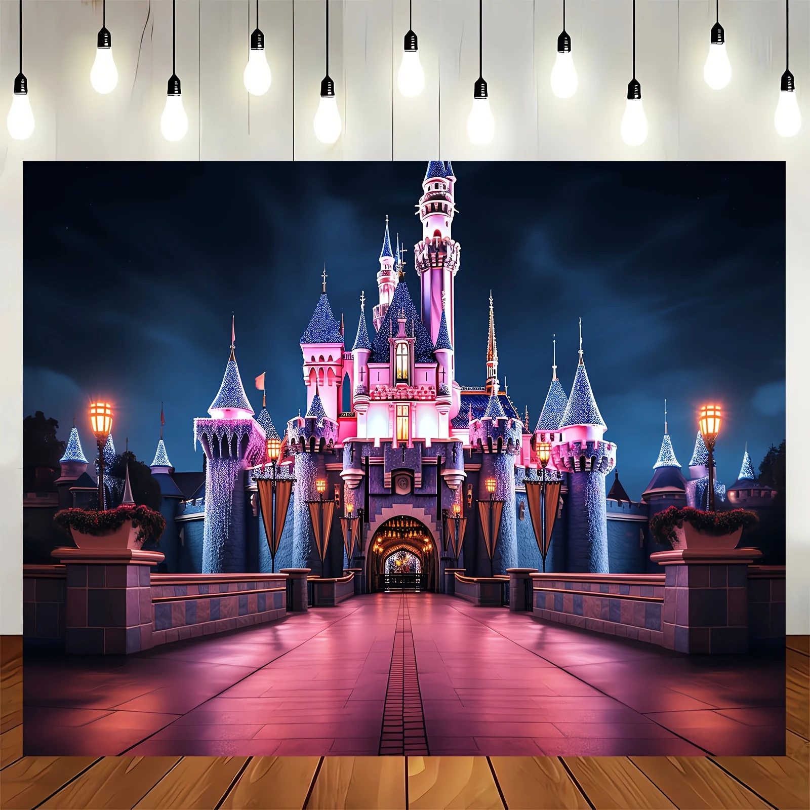 1pc-Castle-Night-Scene-Photo-Backdrop-Fairy-Tale-Castle-Theme-Party ...