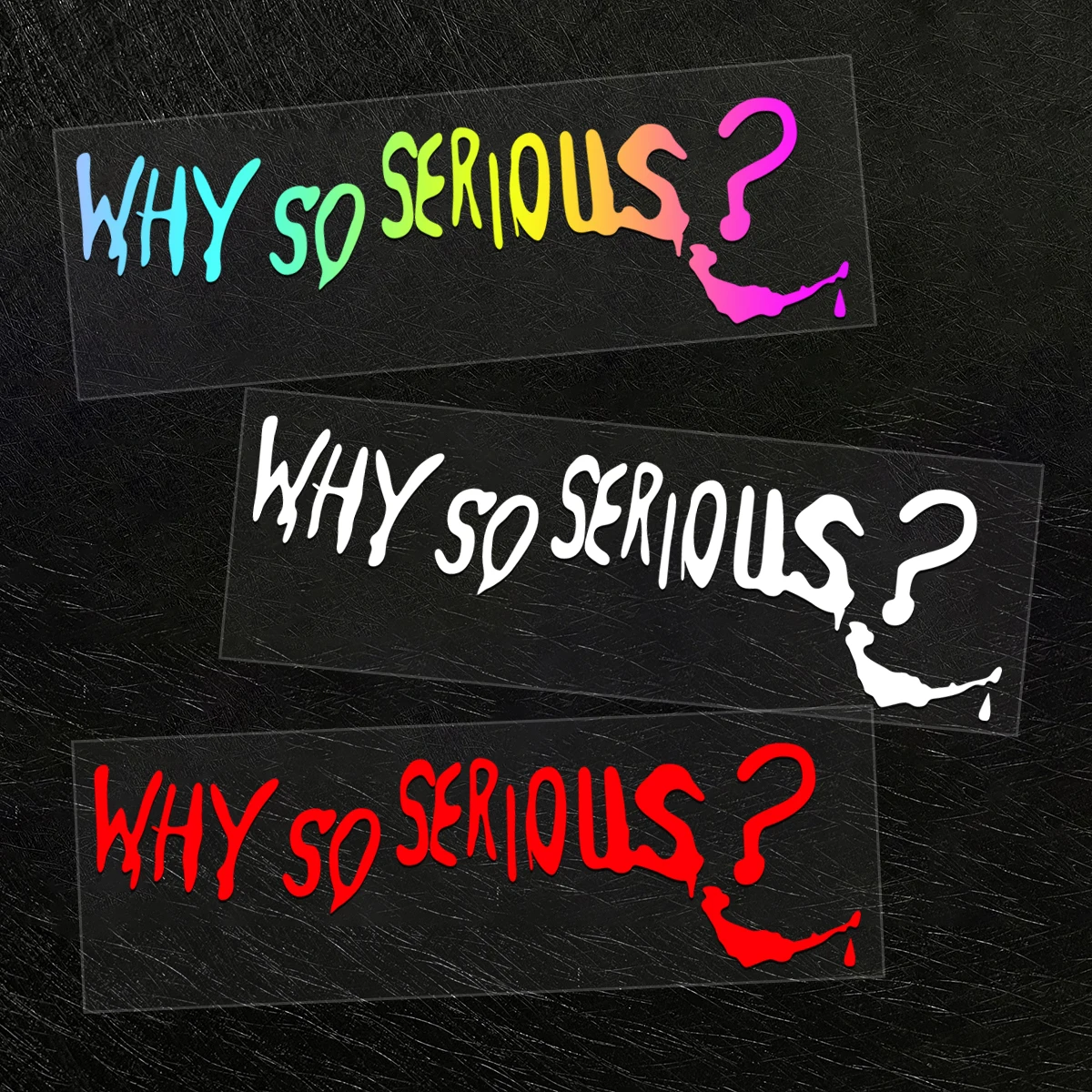 20cm x 6.2cm Funny Why So Serious? Reflective Car Stickers Decor ...