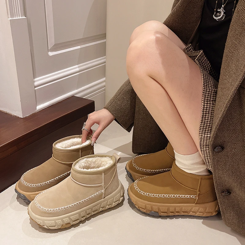 Botas-de-pele-quente-para-homens-e-mulheres-sapatos-reais-de-pele-de ...