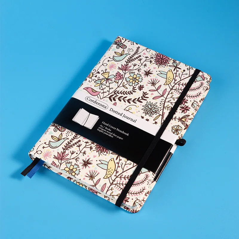 Floral-Bullet-Dotted-Journal-160gsm-Thick-Paper-Kawaii-Diary-Elastic ...