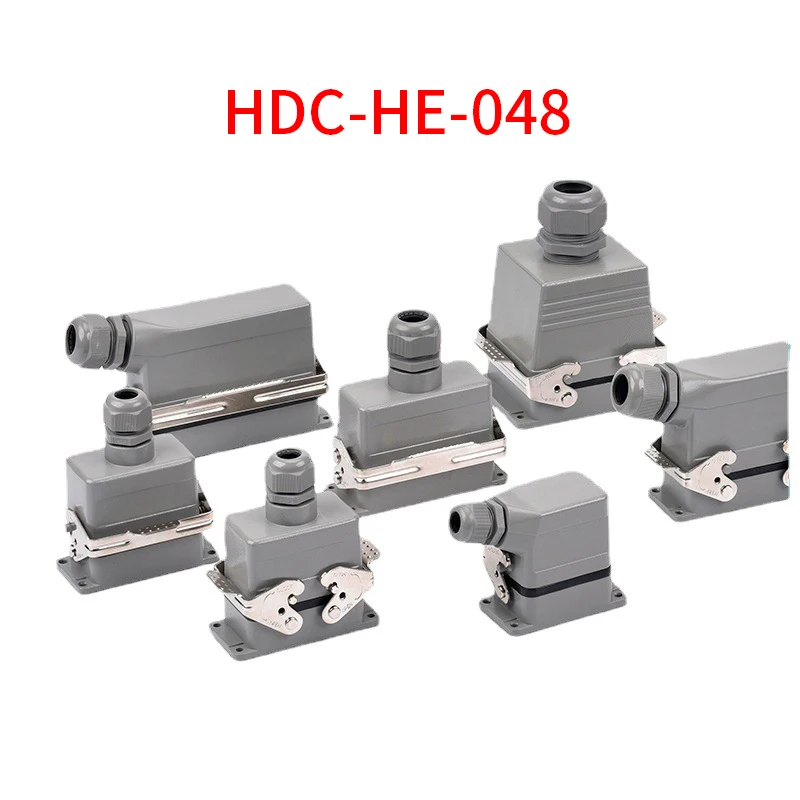1PCS-HDC-HE-48-Rectangular-Heavy-Duty-Connector-Core-Industrial-Waterproof-Aviation-Plug-Socket ...