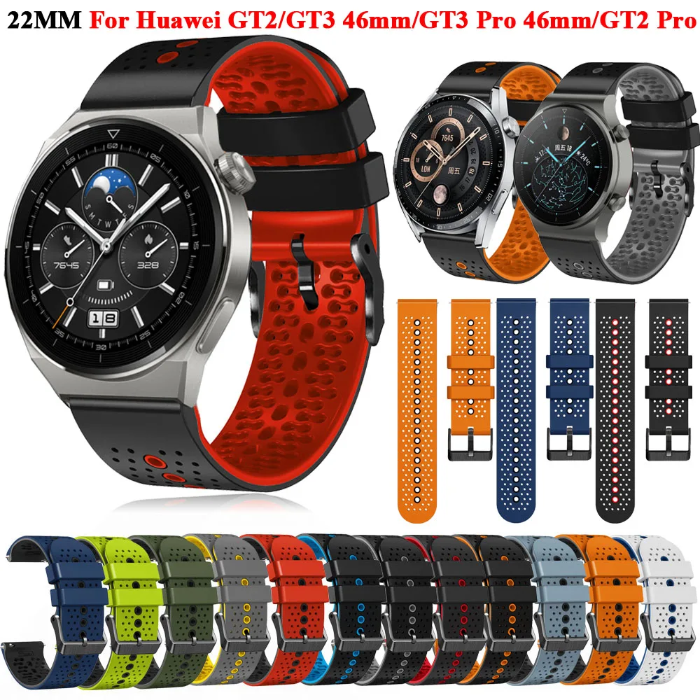 22mmSilicone-Bracelet-Watch-Strap-For-Huawei-Watch-GT5-4-Pro-Buds-GT3 ...