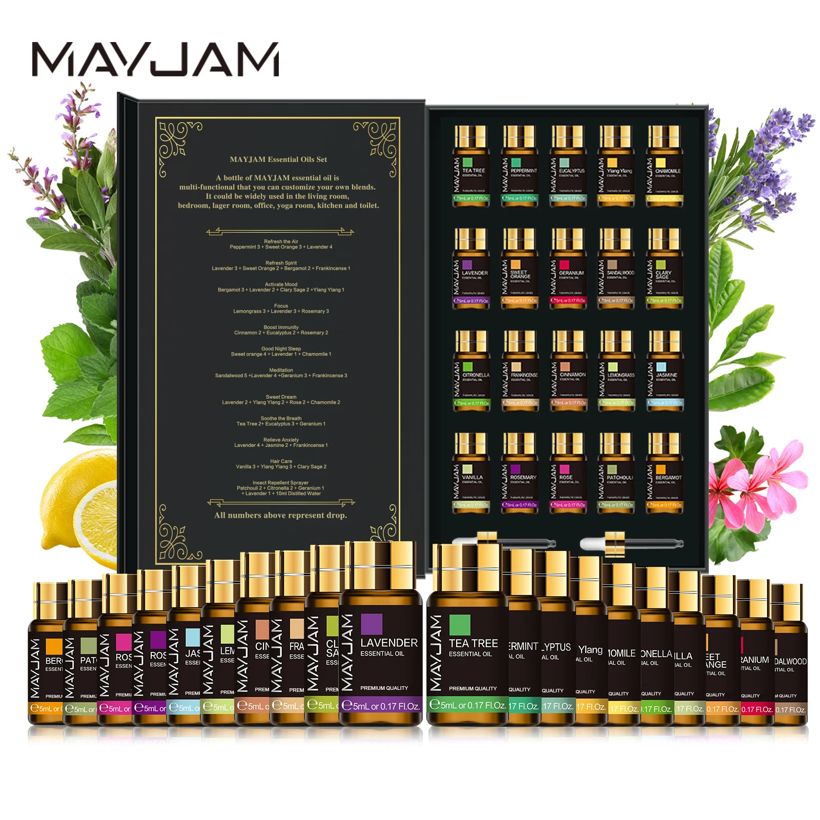 MAYJAM-Pure-Natural-Essential-Oils-20pcs-Kits-Gift-Box-Sandalwood ...
