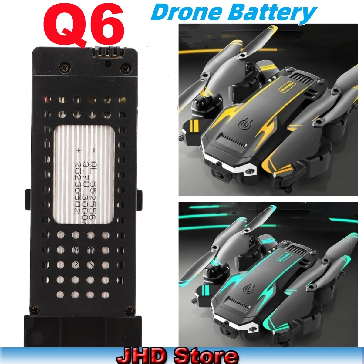 Free-Shipping-JHD-Q6-Drone-Battery-For-Q6-mini-Drone-Battery-1800mAh ...