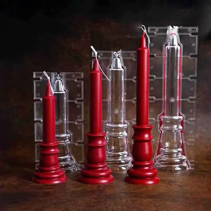 Large-Church-Candle-Mold-Handmade-Long-Pole-Candlestick-Shaped-Acrylic ...