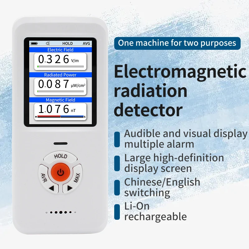 Electromagnetic Field Radiation Detector Tester Emf Meter Rechargeable ...