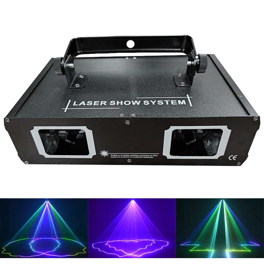 Disco-Laser-Dual-Lens-And-Single-Shot-RGB-Beam-Line-Scanner-Projector ...