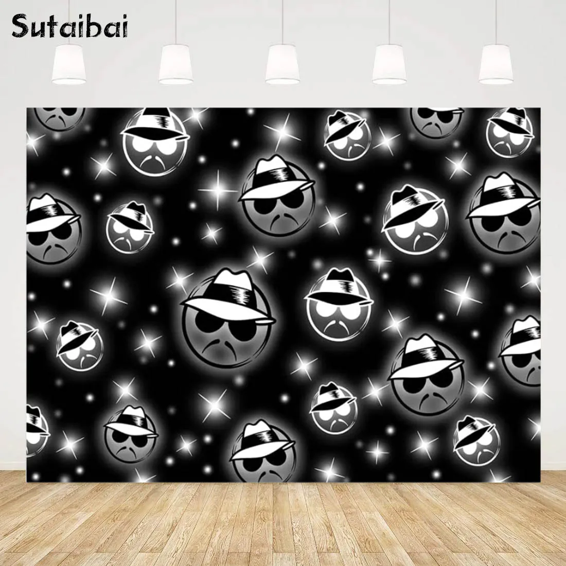 Cholo-Theme-Backdrop-Early-2000s-Background-Black-Glitter-Old-School ...