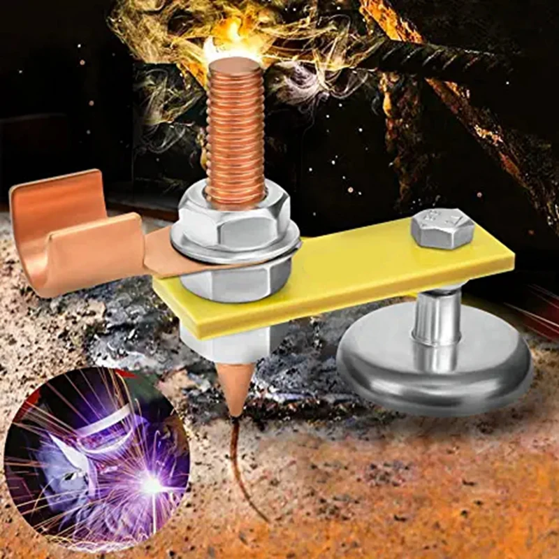 용접 자석 헤드 자기 용접 고정 접지 클램프 단일 및 이중 강한 자기 용접 지원 전기 용접 접지용