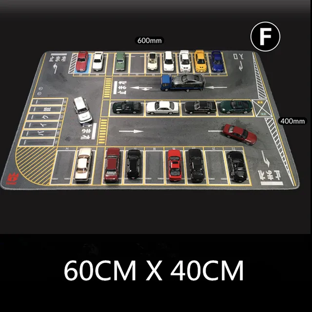 80CM 1:64 Scale Model Car Scene Mat Large Parking Lot Mat for Diecast ...