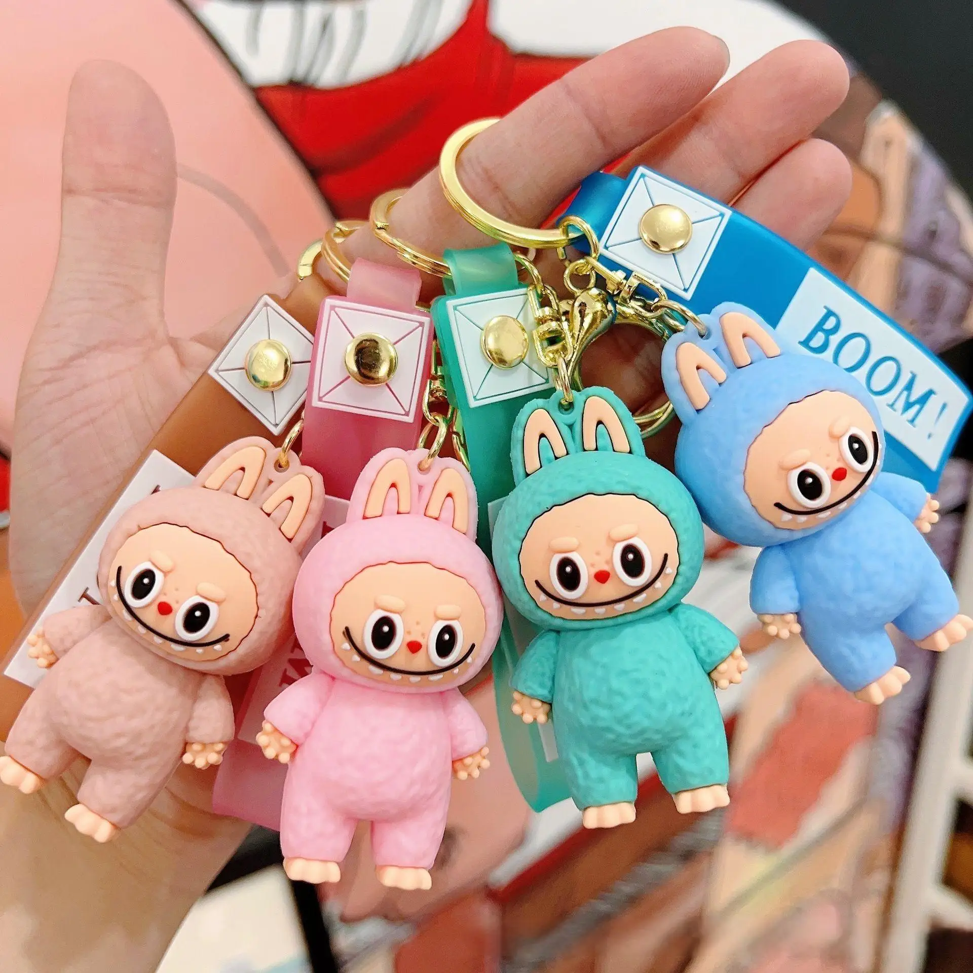 Cute-Keychain-For-Car-Keys-Doll-Blind-Box-The-Monsters-Bunny-Labubu-Key ...
