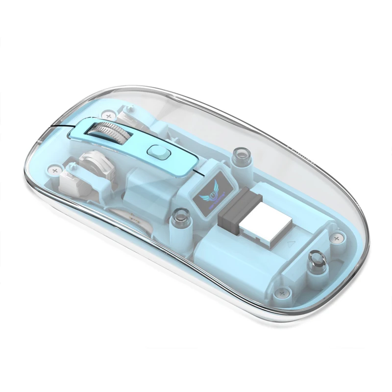 Transparent-Three-mode-Wireless-Bluetooth-Mouse-Silent-Rechargeable ...