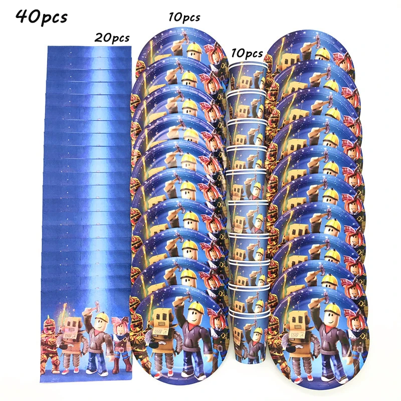 HOT-Game-Roblox-Birthday-Party-Decorations-Robloxs-Decorations-Kids ...