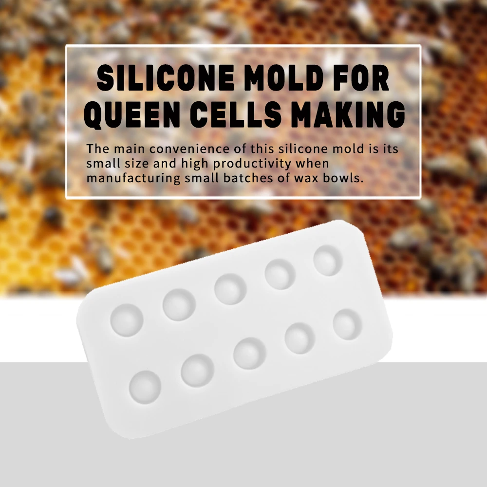 Queen Bees Cell Cup Mold Beeswax Silicone Collection Royal Jelly ...