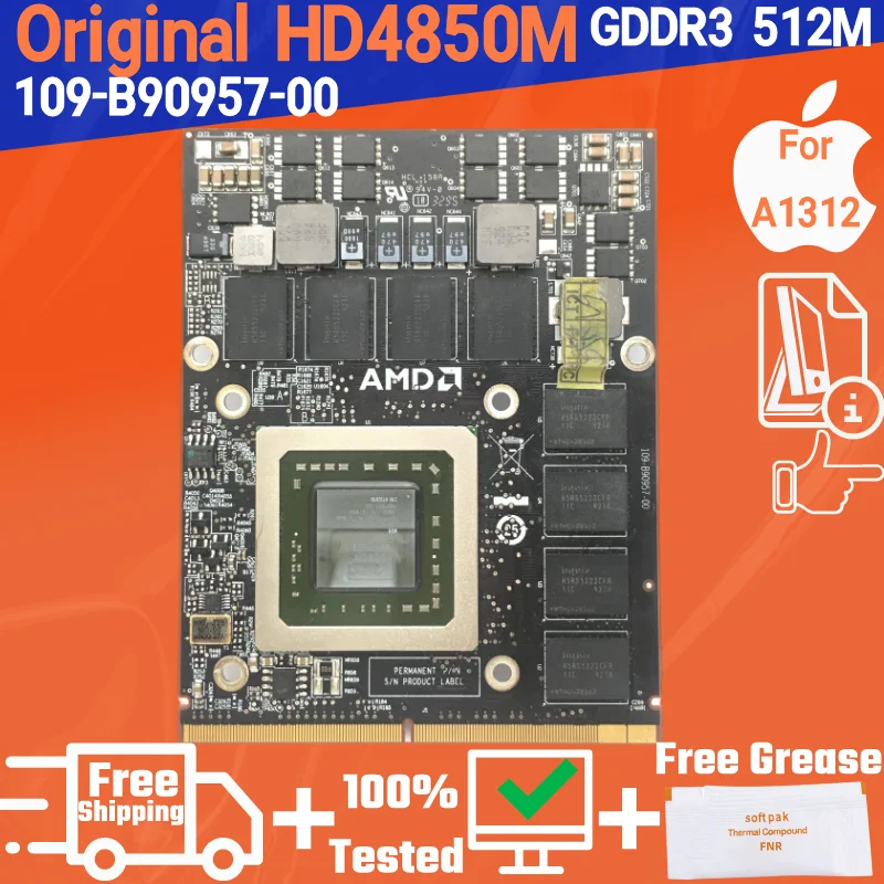 Original HD4850M iMac 2009 A1312 Video VGA Graphic Card HD4850 4850M 4850 109-B90957-00 216-0732019