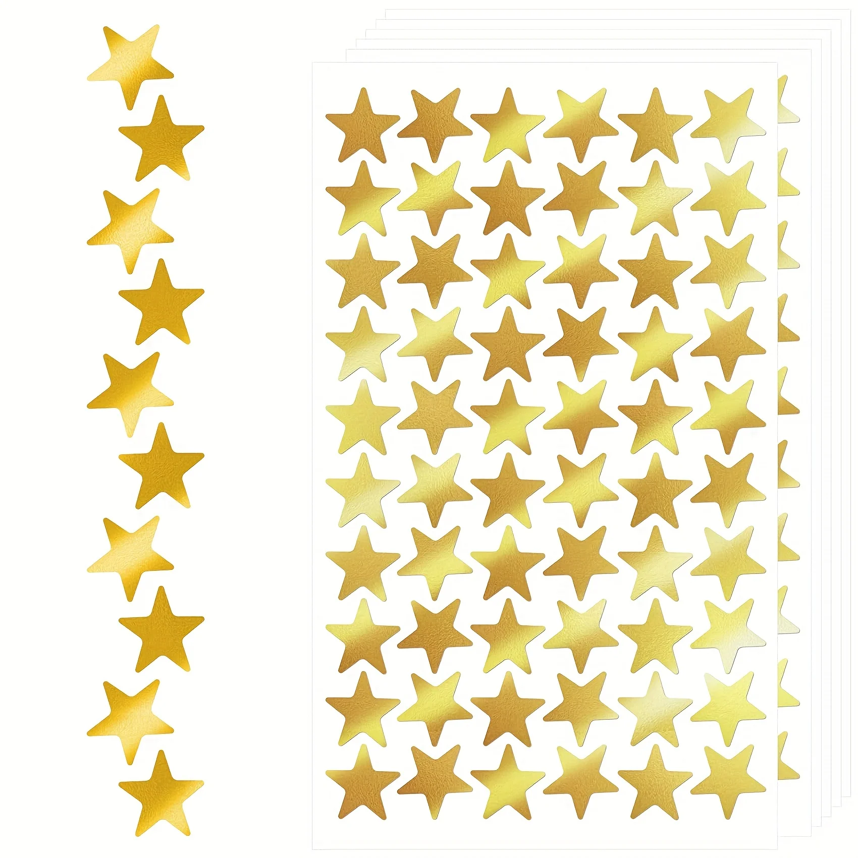 1200 Gold Star Stickers, Holographic Stickers, Teacher Reward Stickers ...