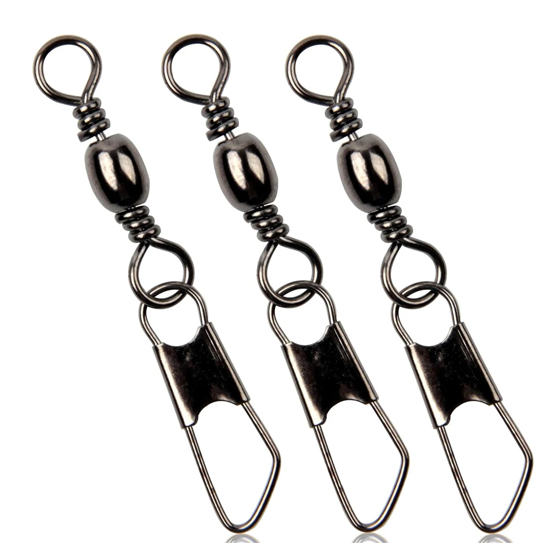 30PCS-Fishing-Barrel-Swivel-with-Nice-Snap-Fishing-Lure-Line-Connector ...