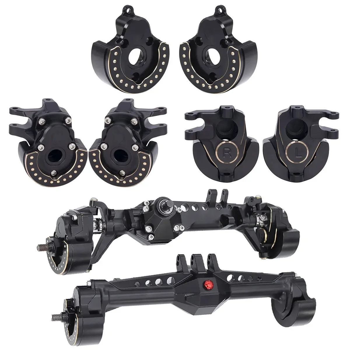 Front and Rear Portal Axle Brass Knuckle Cover Weights for 1/10 RC ...