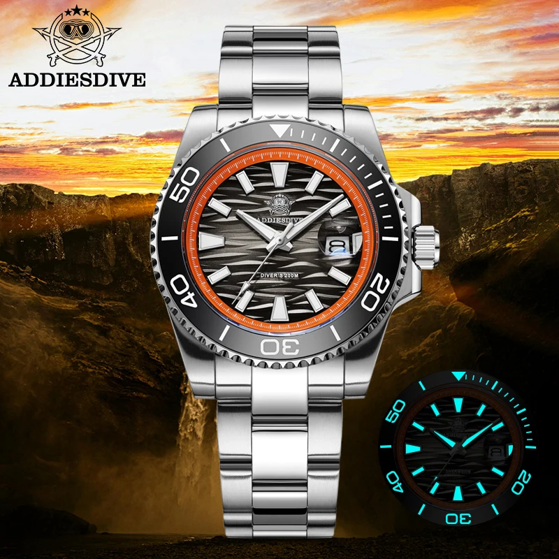 ADDIESDIVE New Fashion Men's Watches Quartz 41mm AR Coated Glass ...