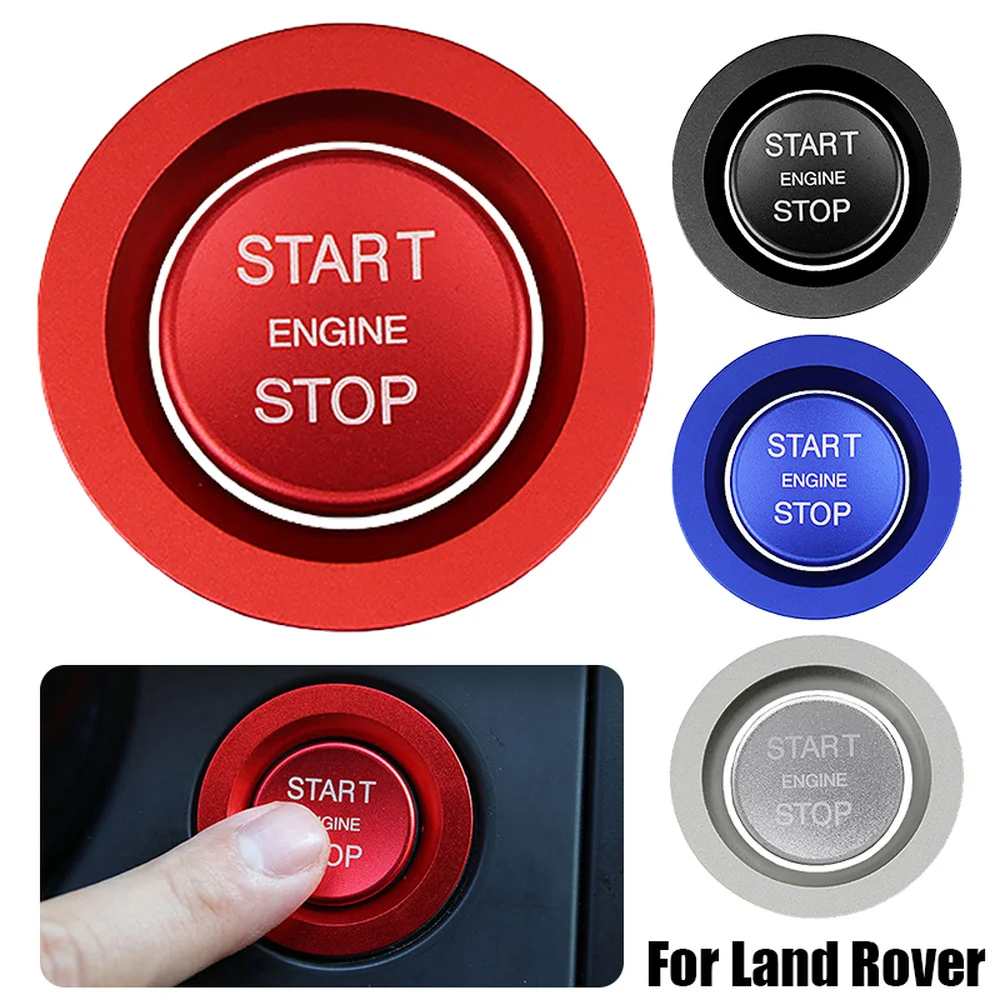 Red/silver/blue/black Car Abs Engine Start Stop Button Trim For Land ...